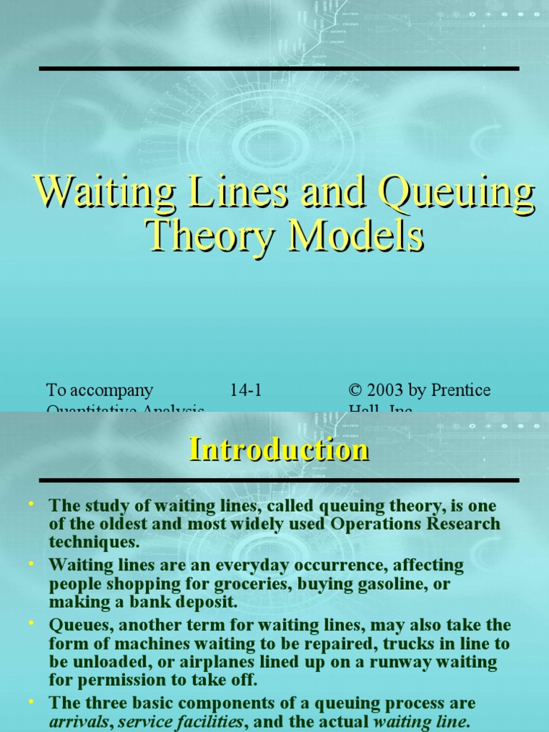 Waiting Lines and Queuing Theory Models | PDF | Poisson Distribution ...