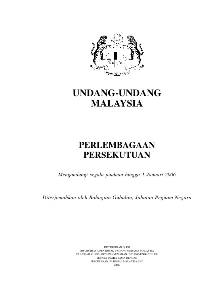 Perlembagaan Persekutuan | PDF