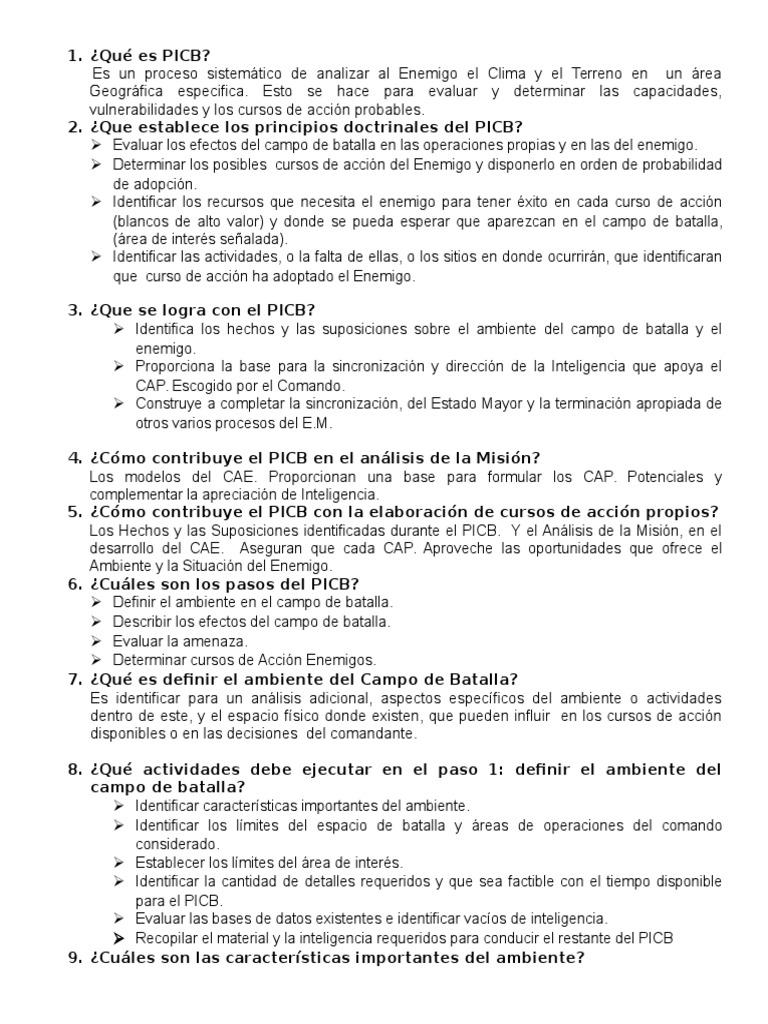 Qué Es PICB | PDF | Militar | Toma de decisiones
