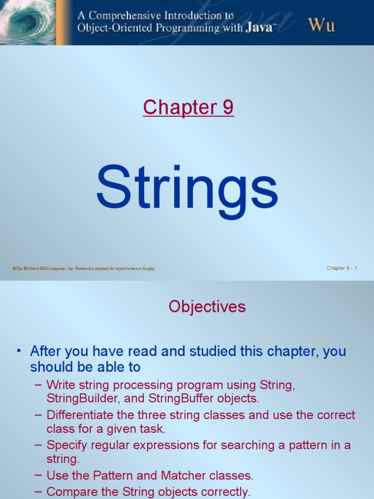 Strings: ©the Mcgraw-Hill Companies, Inc. Permission Required For Reproduction or Display ...