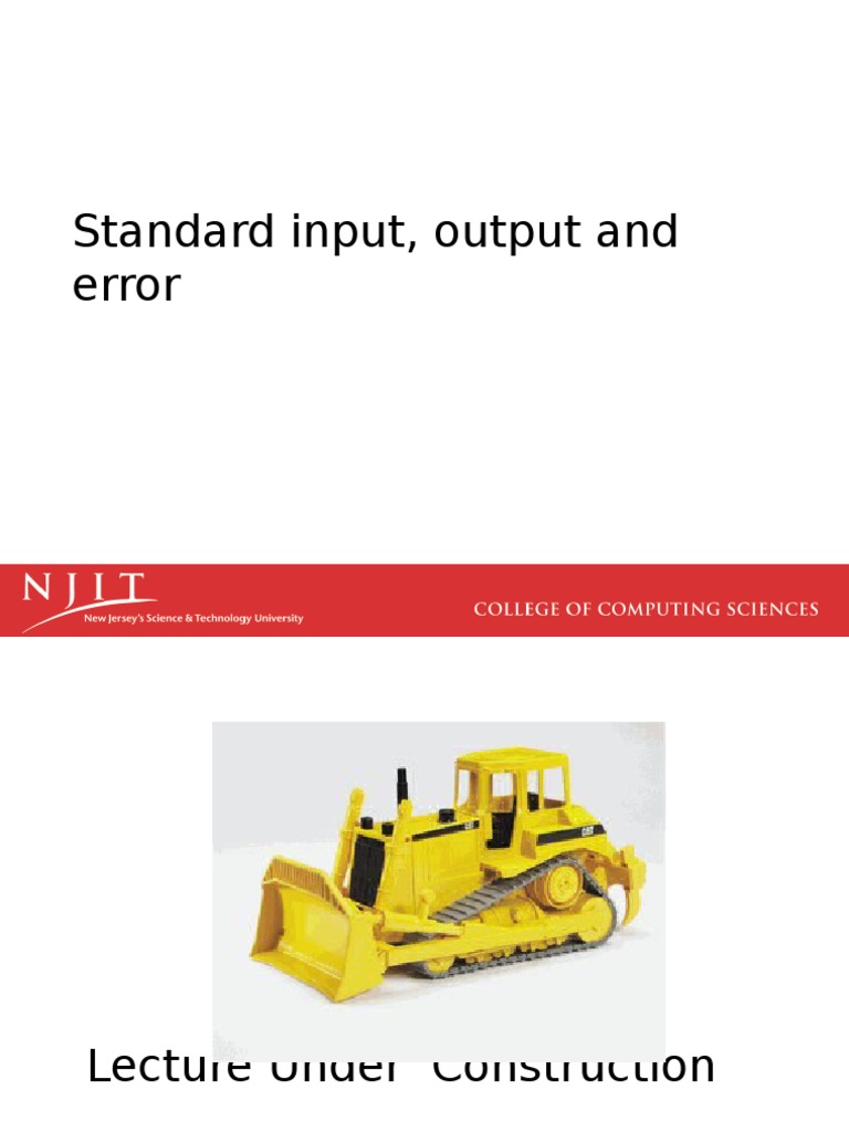 Standard Input, Output and Error | PDF | Input/Output | Class (Computer ... Standard Input, Output and Error | PDF | Input/Output | Class (Computer ...
