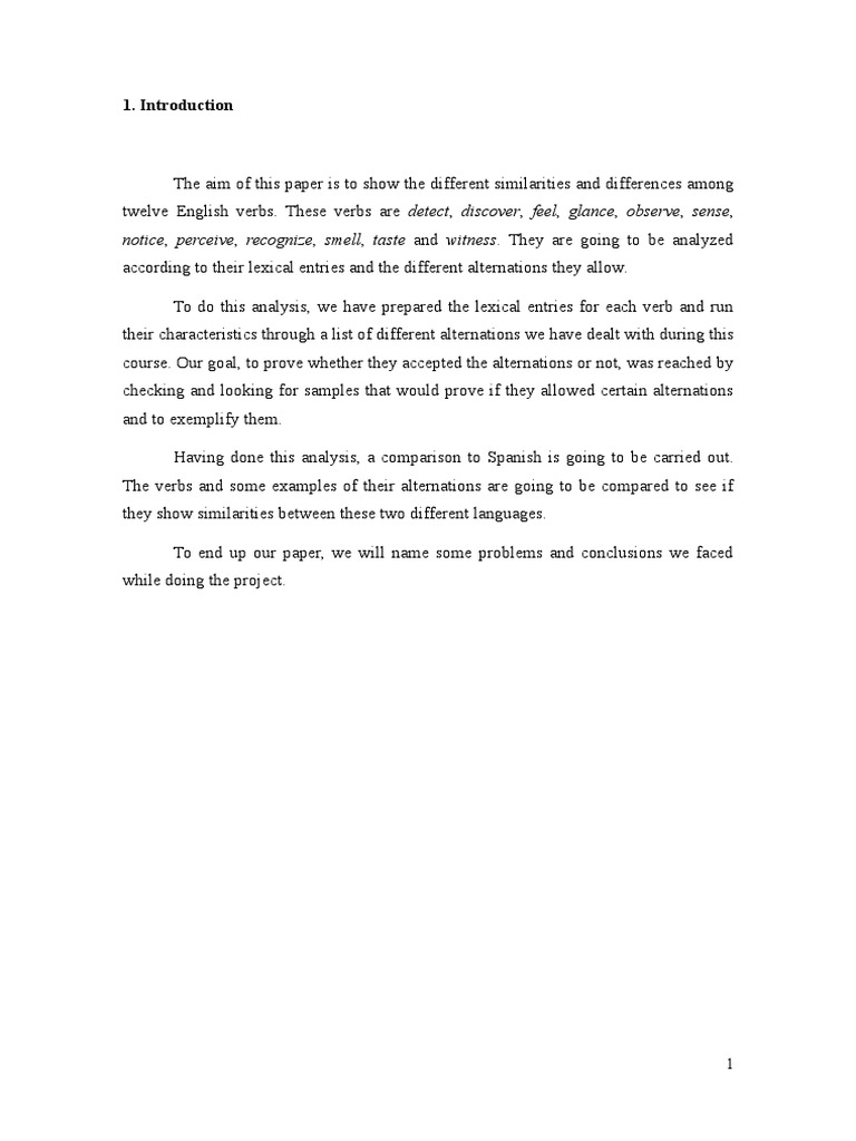 Similarities and Differences Between The Verbs Detect, Discover, Feel ...