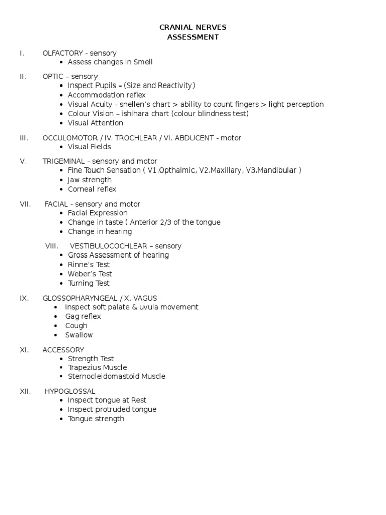 Cranial Nerves - Review | PDF