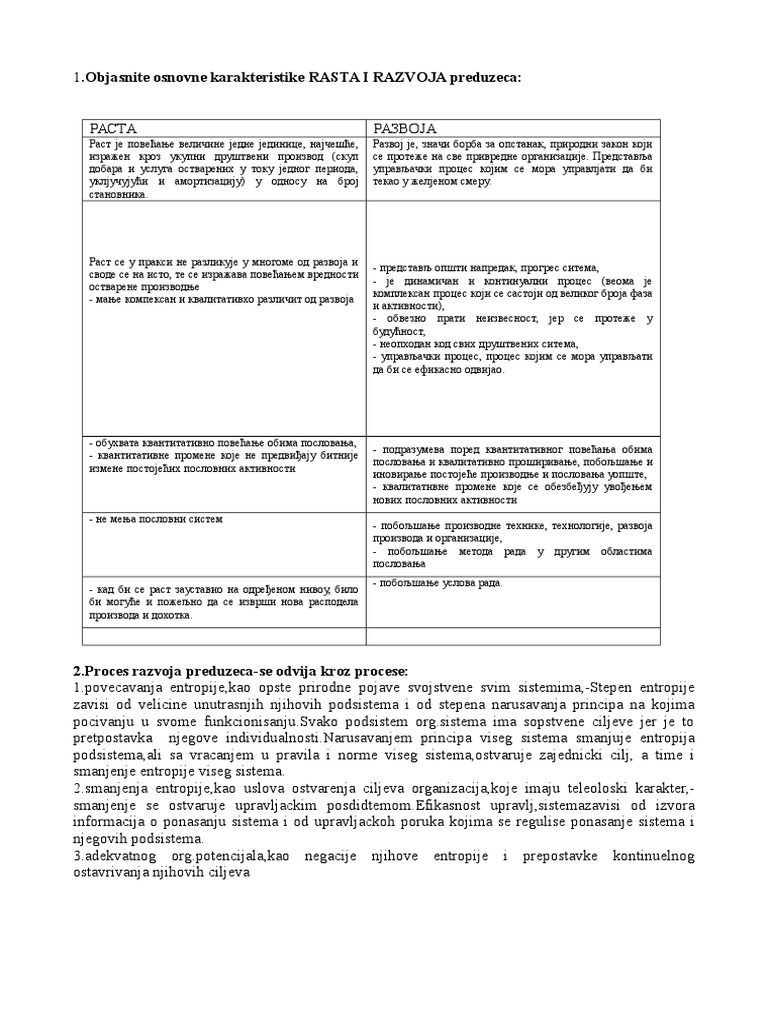 Upravljanje Razvojem Preduzeca | PDF