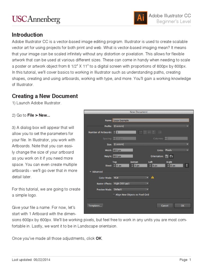 Adobe Illustrator CC Beginners Level | PDF | Adobe Illustrator | Image ...