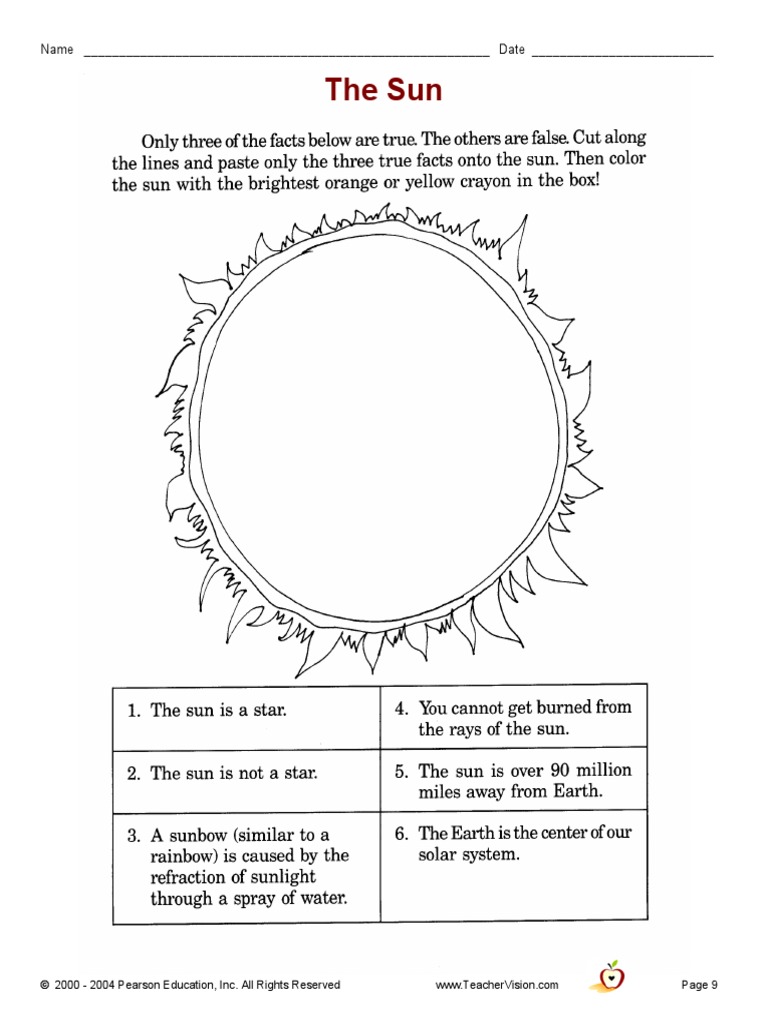 Sun Worksheet | PDF | Business