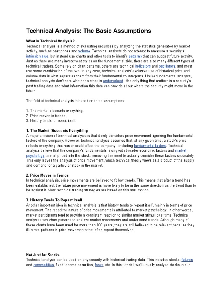 Technical Analysis: The Basic Assumptions | PDF | Technical Analysis ...