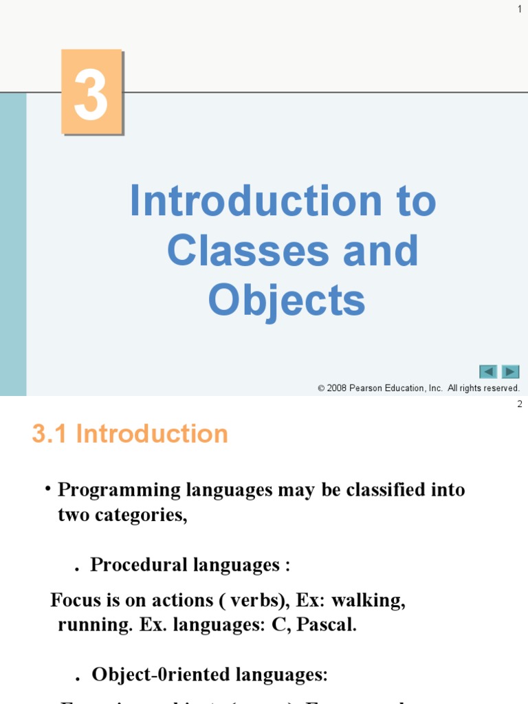 COEN 244 - 3 - Introduction To Classes and Object | PDF | Class ...