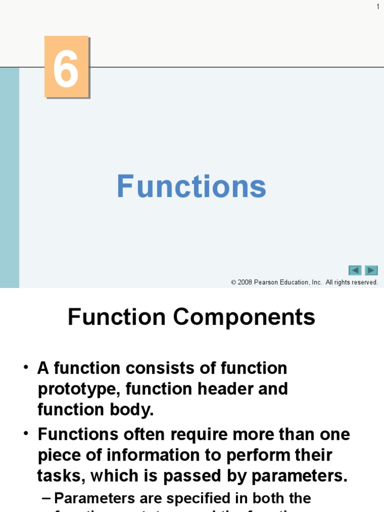 Functions And Function Prototypes Pdf Subroutine Parameter Computer Programming