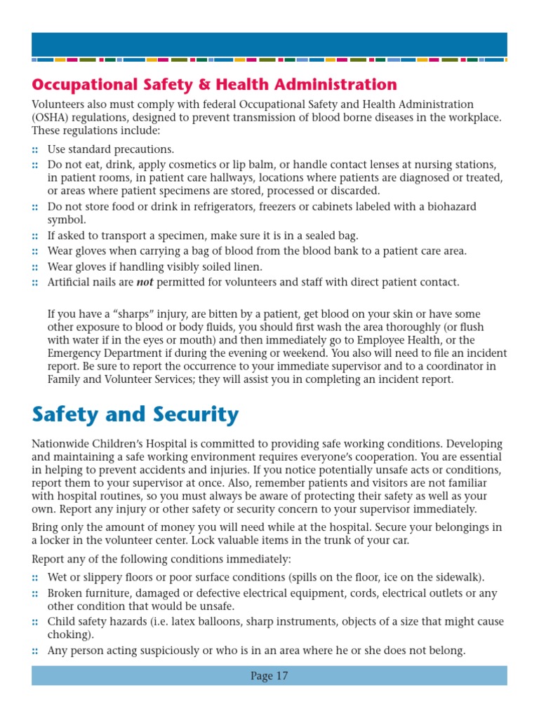 Safety and Security: Occupational Safety & Health Administration | PDF ...