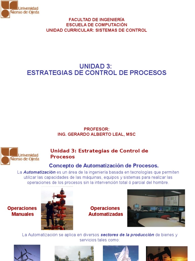 Unidad 3 Estrategias de Control de Procesos | PDF | Controlador lógico ...