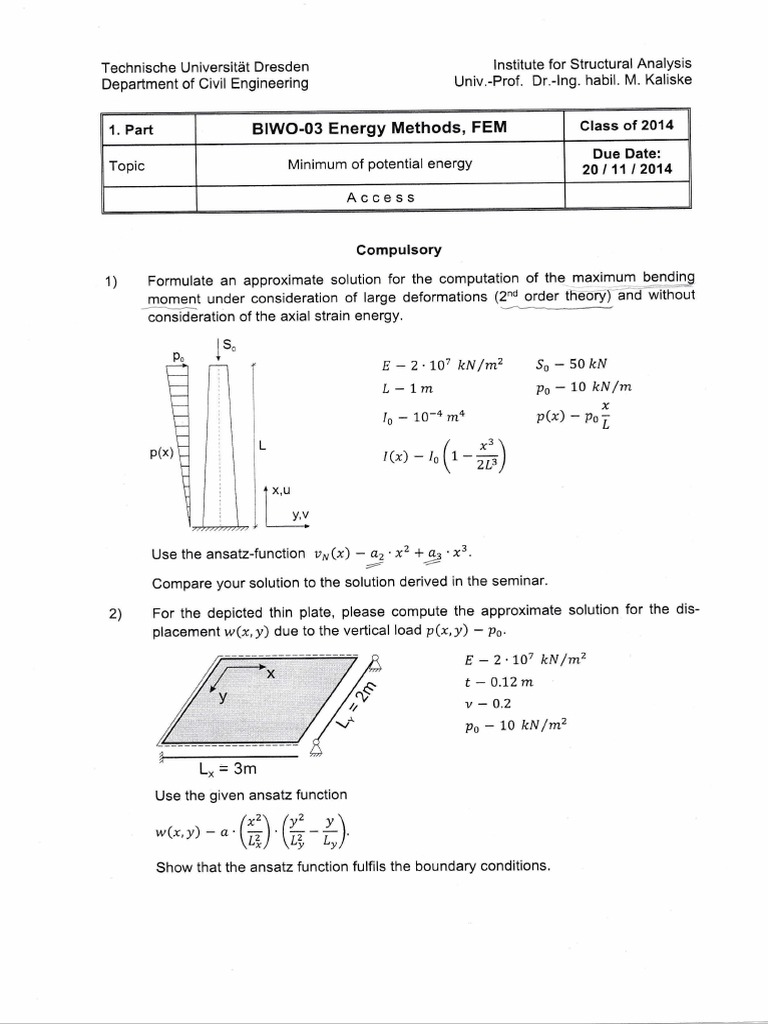 Minimum Potential Energy | Structural Analysis | Mechanical Engineering