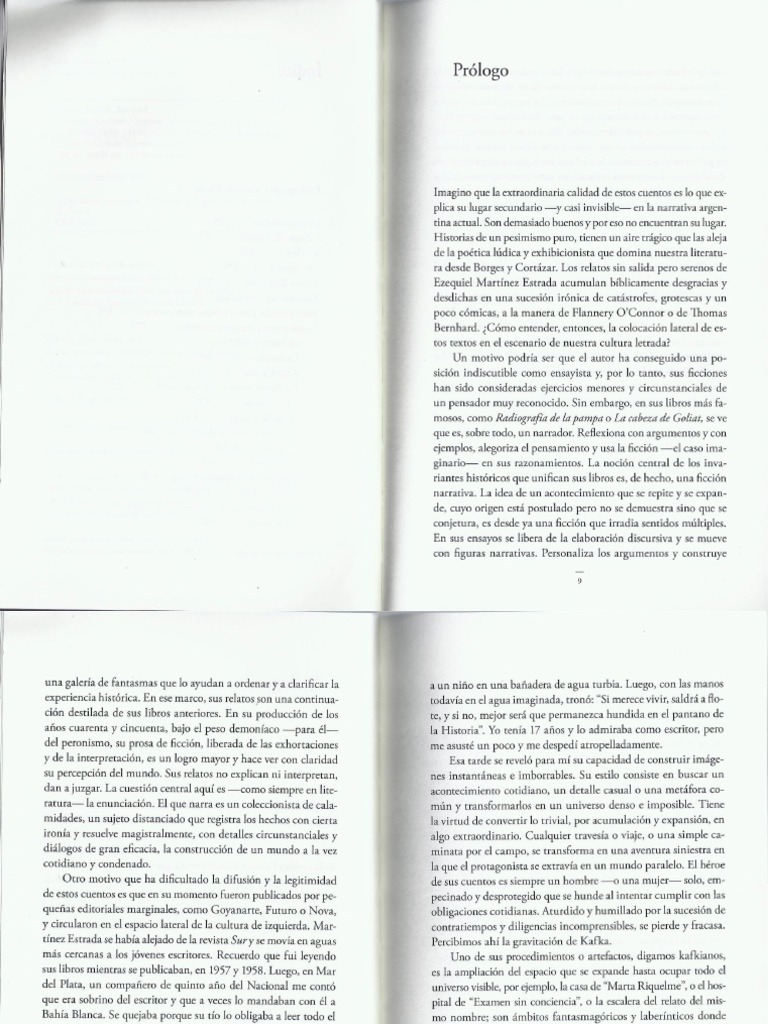 Prólogo de Ricardo Piglia A Los Cuentos Completos de Ezequiel Martínez ...