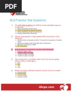 Basic Life Support: Practice Test Questions | PDF | Cardiopulmonary ...