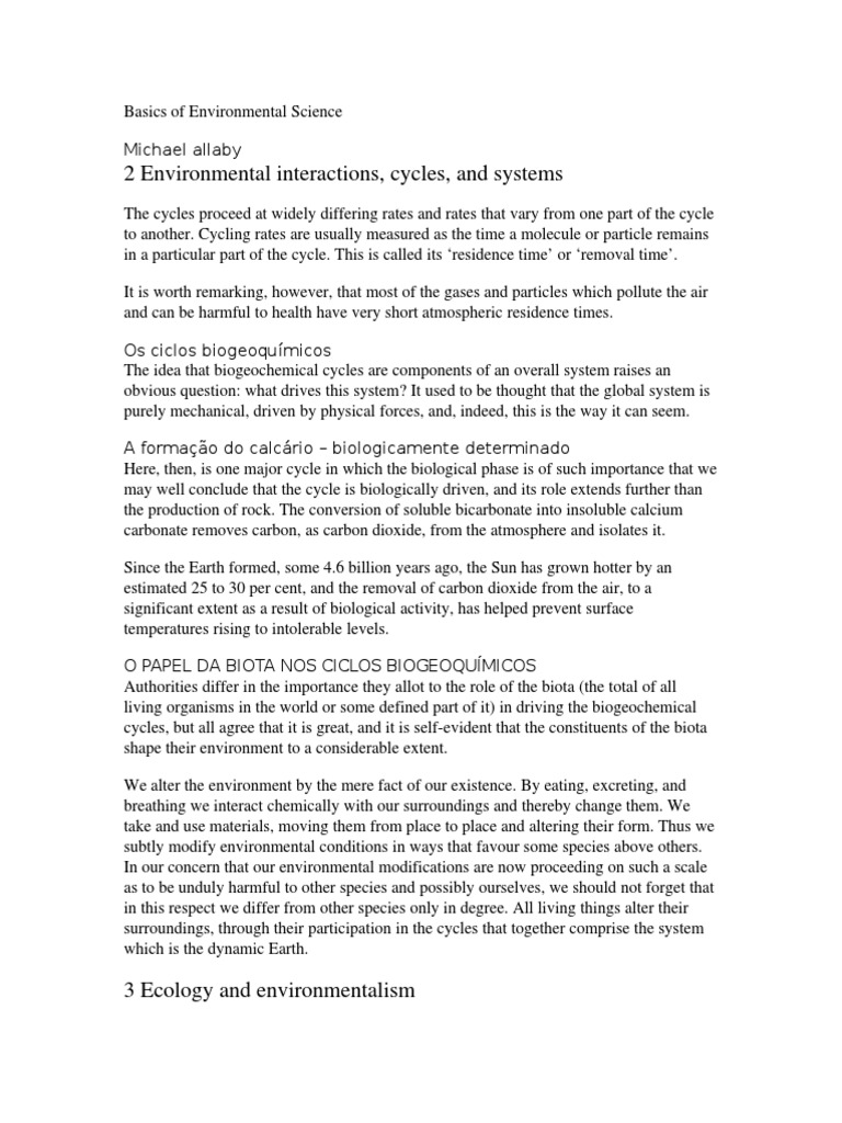Basics of Environmental Science | PDF | Atmosphere Of Earth | Weathering