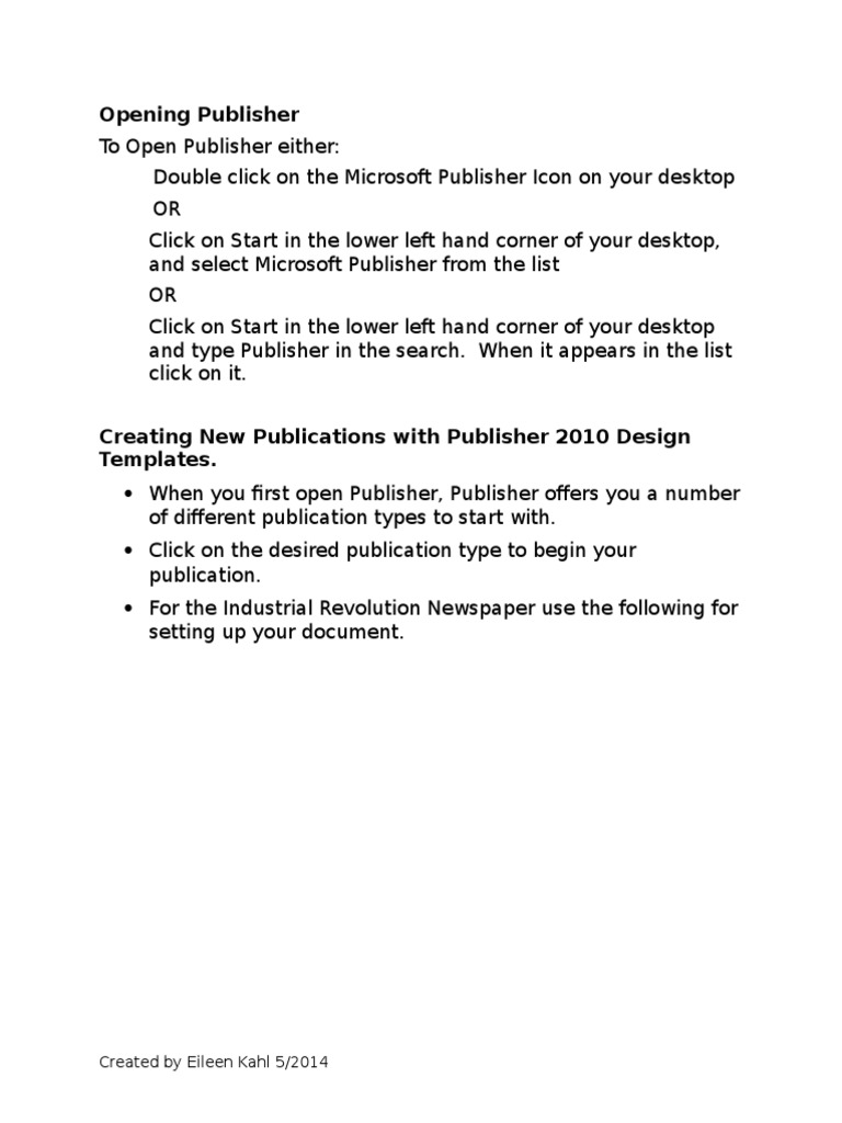 Creating a Newsletter in Publisher | PDF