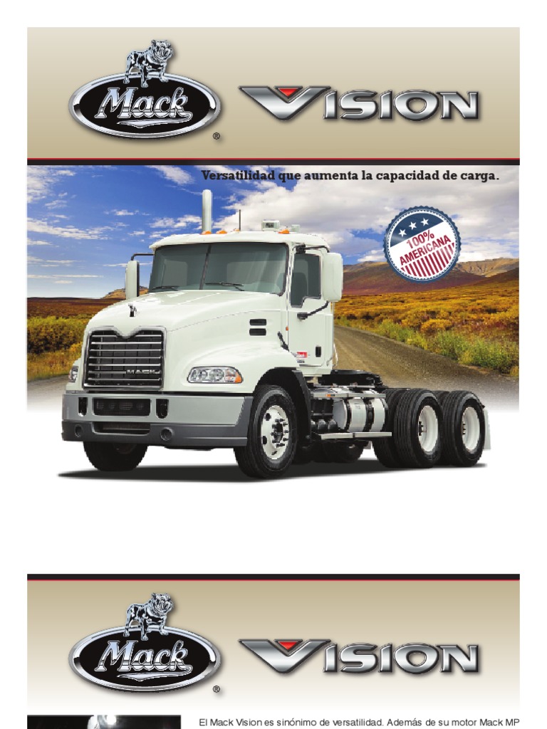 Mack Vision Brochures Colombia | PDF | Eje | Camión
