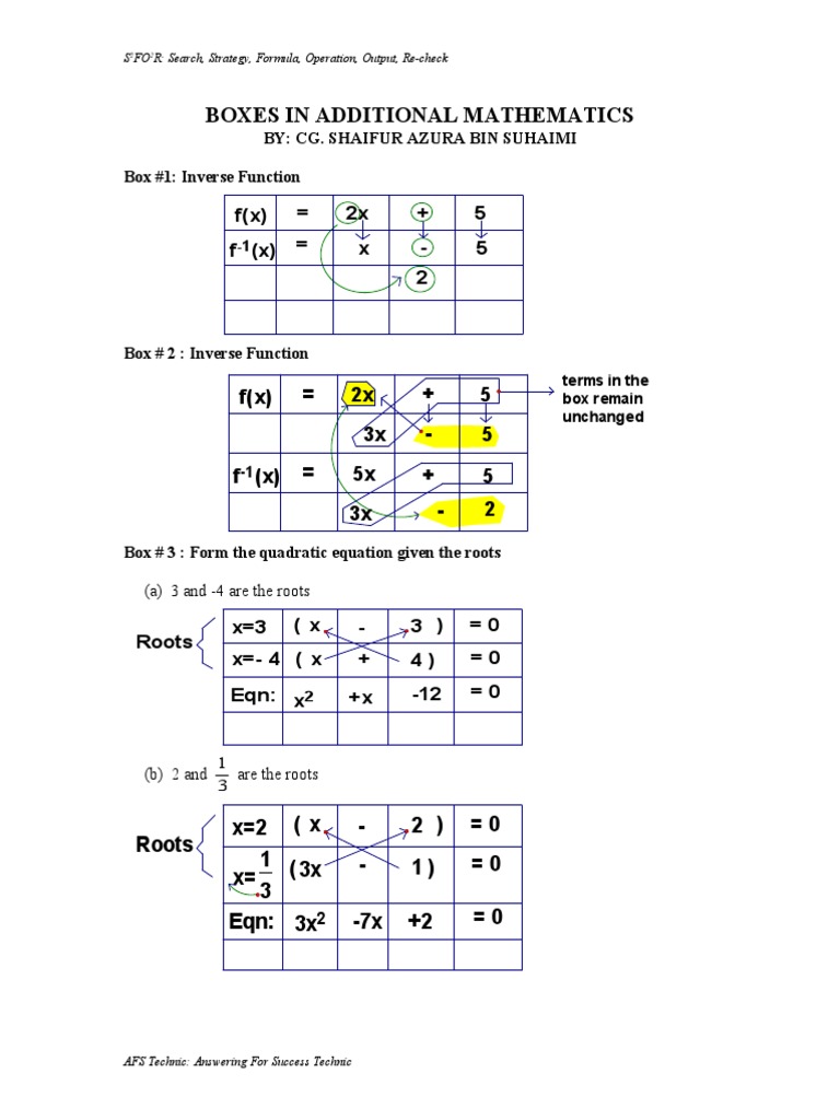 Boxes in Additional Mathematics | PDF | Area | Volume