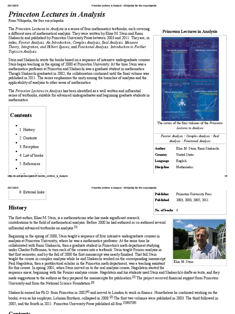 Princeton Lectures in Analysis.pdf | Functions And Mappings | Physics ... Princeton Lectures in Analysis.pdf | Functions And Mappings | Physics ...