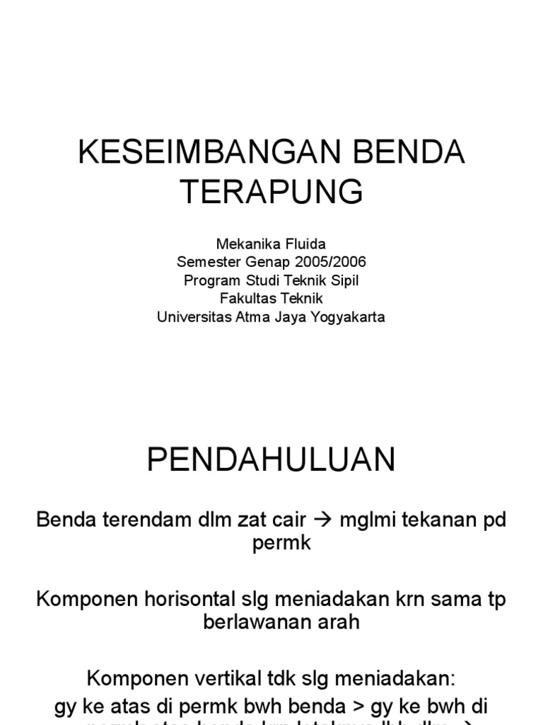 Keseimbangan Benda Terapung | PDF