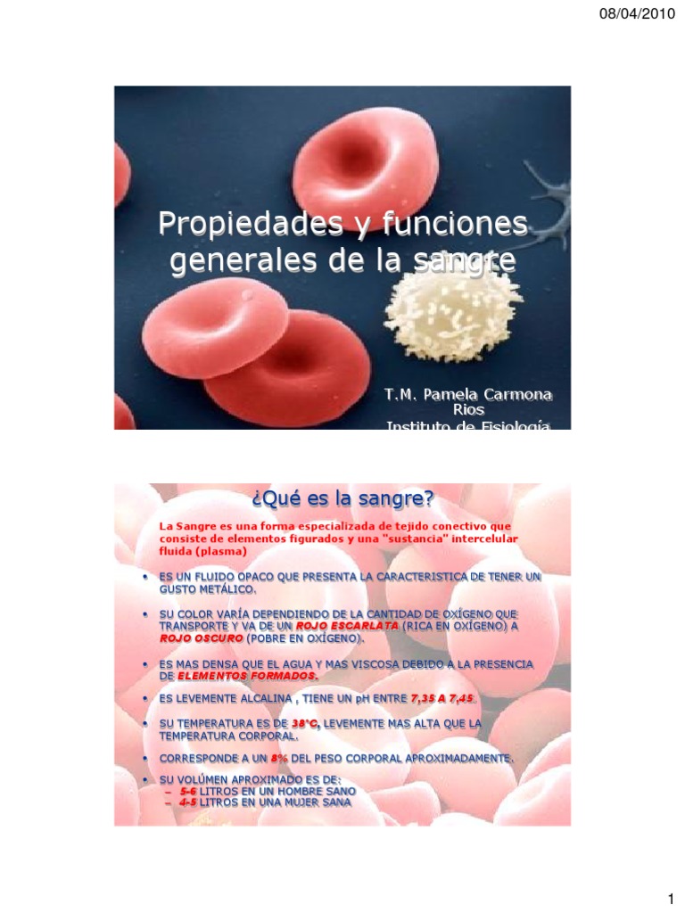 Propiedades y Funciones Generales de la Sangre | White Blood Cell ... Propiedades y Funciones Generales de la Sangre | White Blood Cell ...