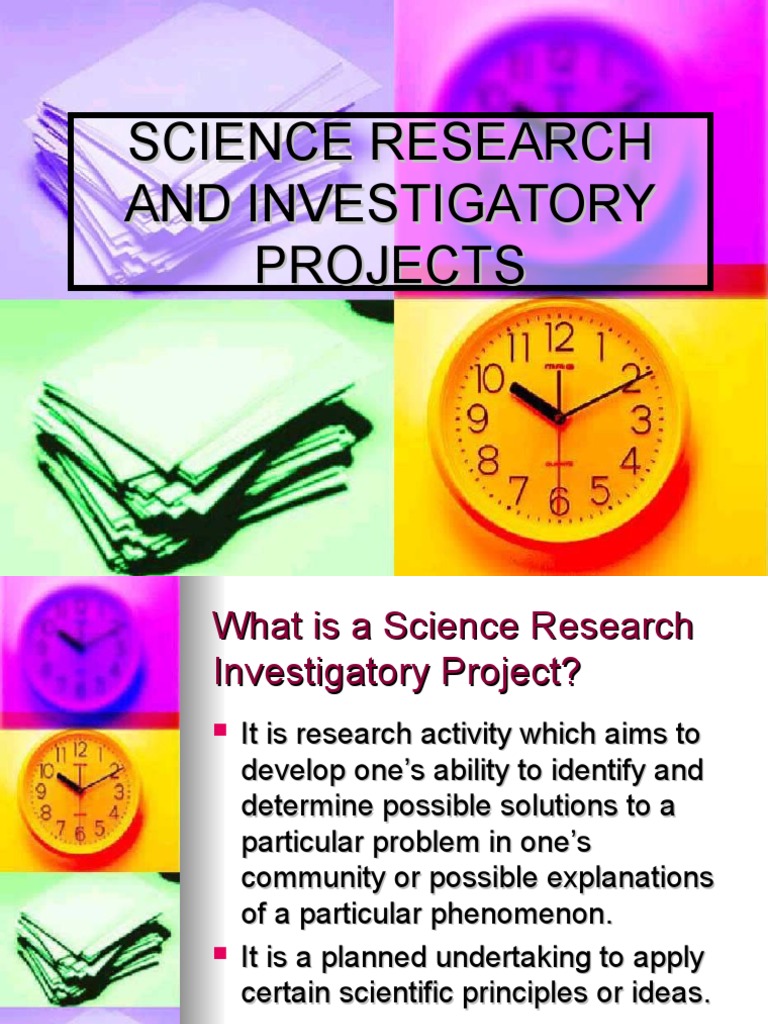 Grade 10 Investigatory Project Guide | PDF | Scientific Method | Experiment