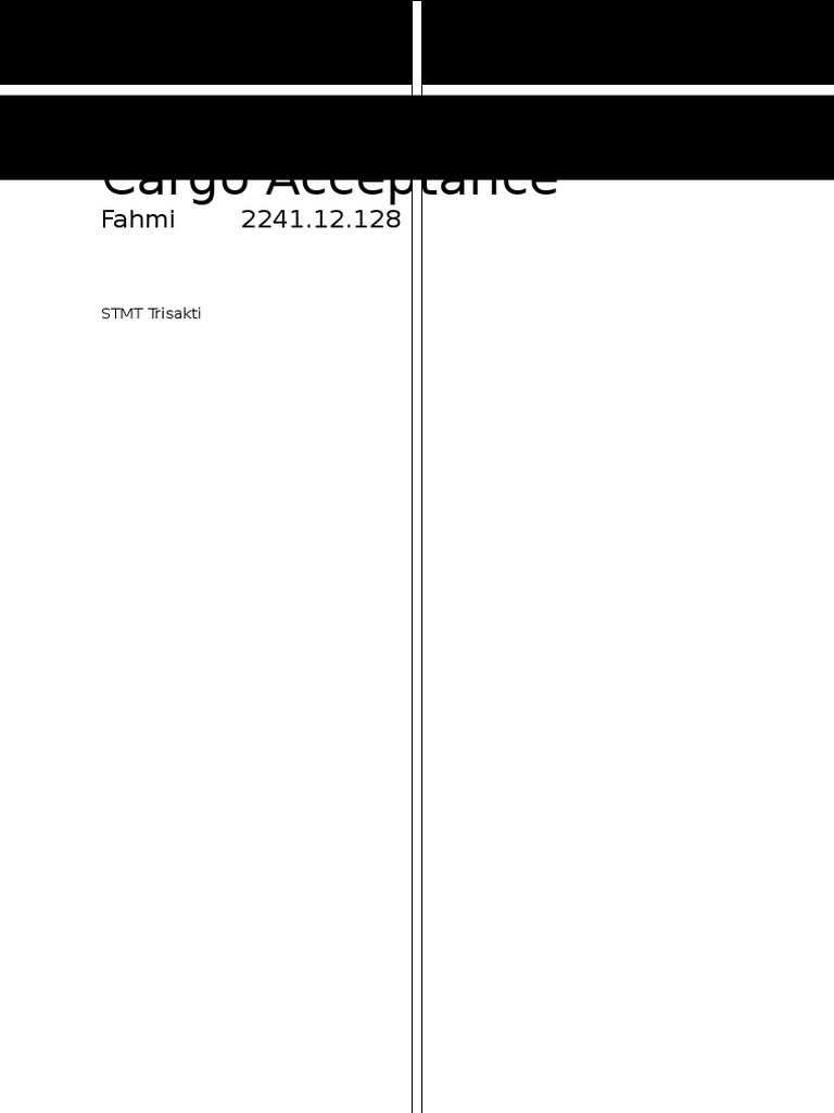 Makalah Cargo Acceptance | PDF