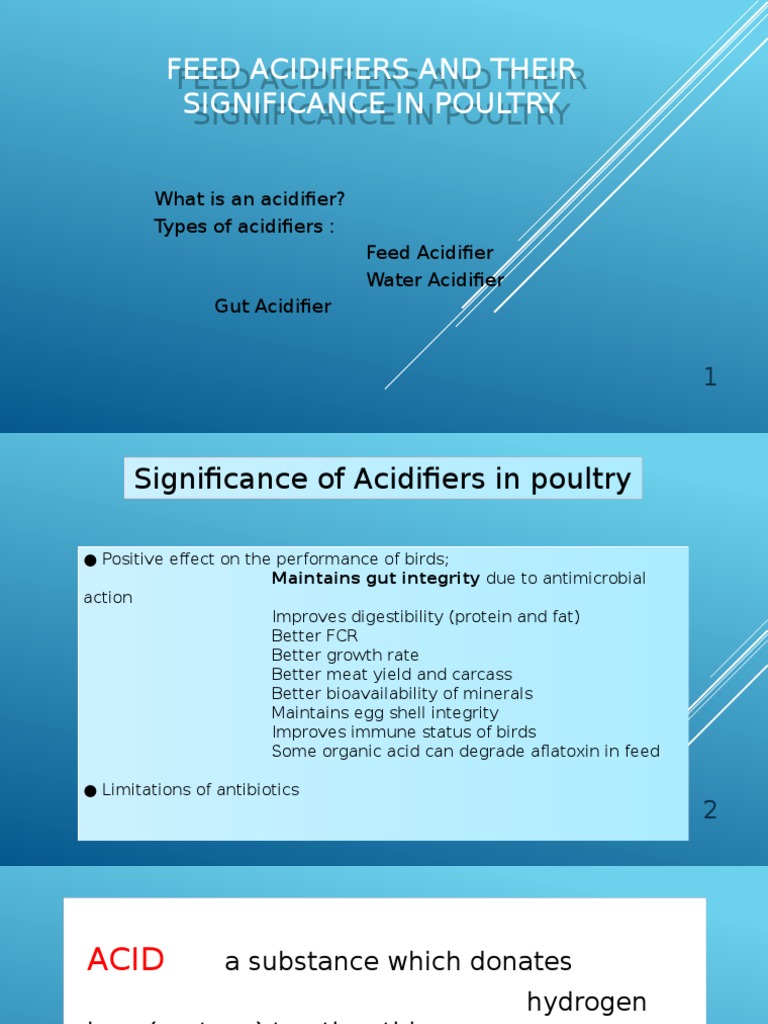 Acidifier PPT | PDF | Digestion | Acid