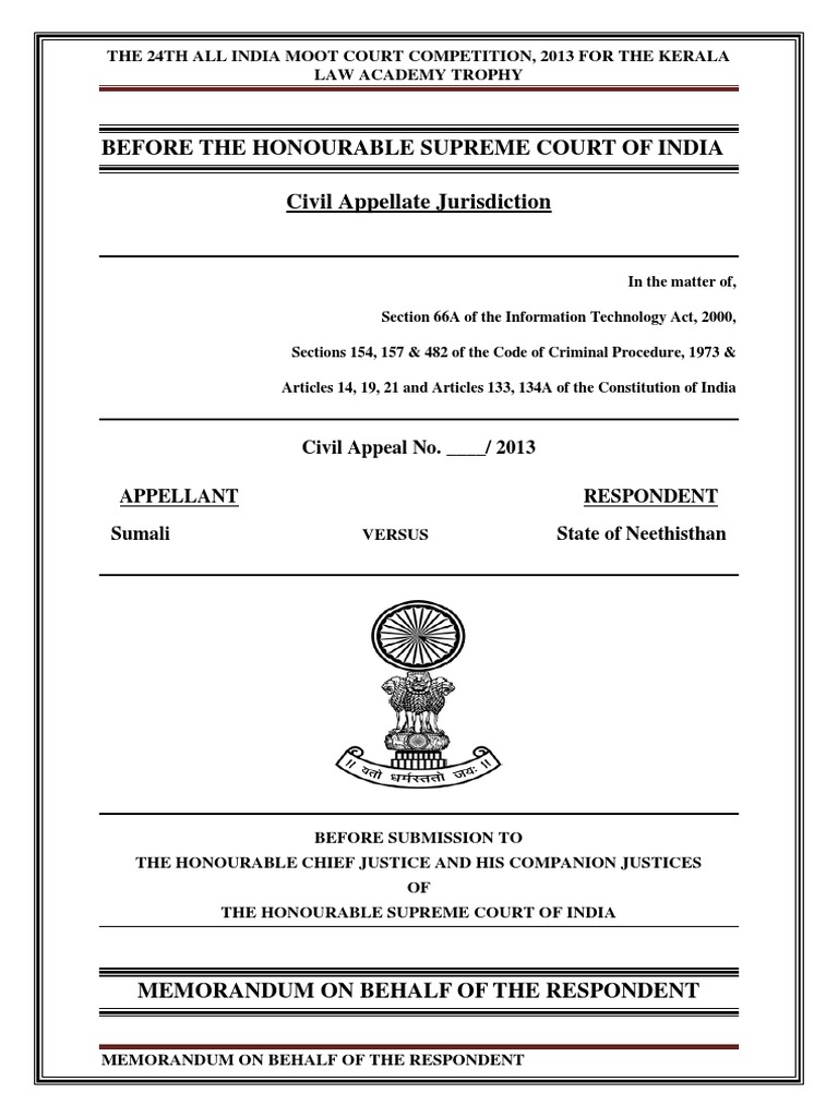 Respondent Memo | Arrest | Supreme Courts