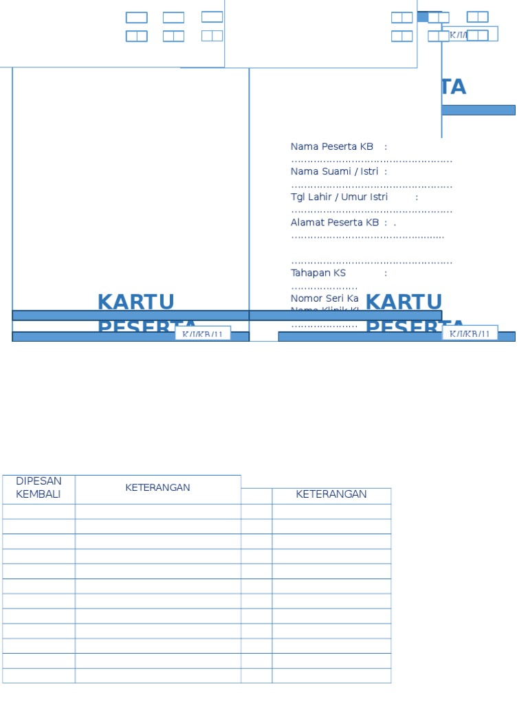 Kartu KB | PDF