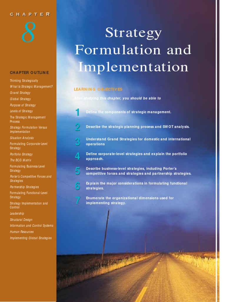 Formulation of A Strategy | PDF | Strategic Management | Swot Analysis