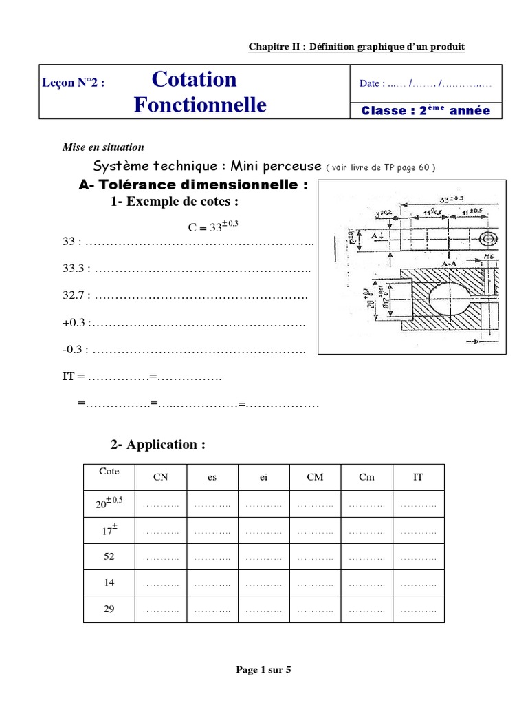 Cours Cotation Fonctionnelle | PDF | La nature | Enseignement des mathématiques
