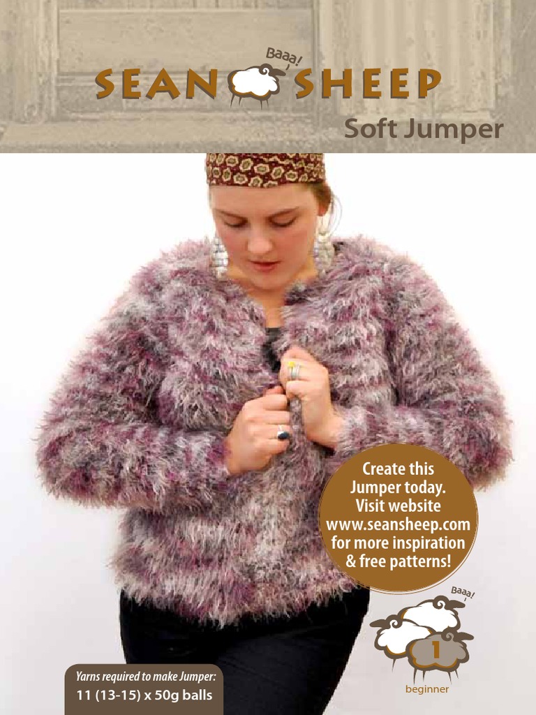 Sean Sheep Web Ps | PDF | Knitting | Gauge (Knitting)
