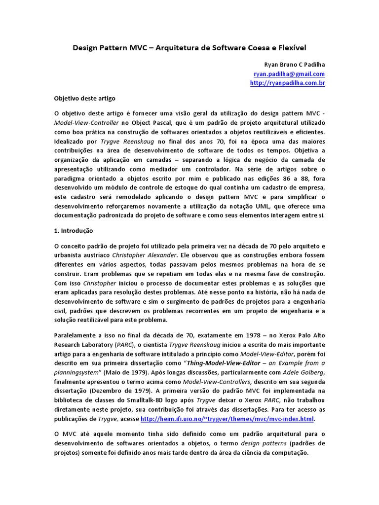 Arquitetura MVC Delphi | Model-View – Controller (MVC) | Framework de ...