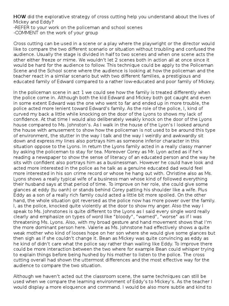 Drama Evaluation | PDF | Psychology | Cognition