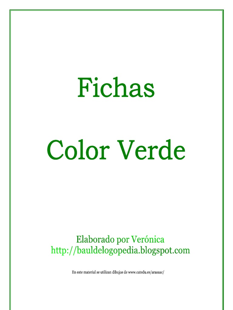 Fichas Color Verde