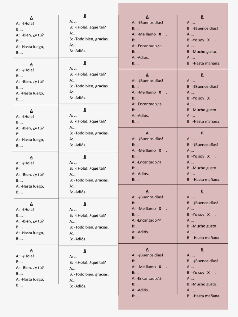 Sesión inicial ELE A1 - Diálogo presentaciones | PDF