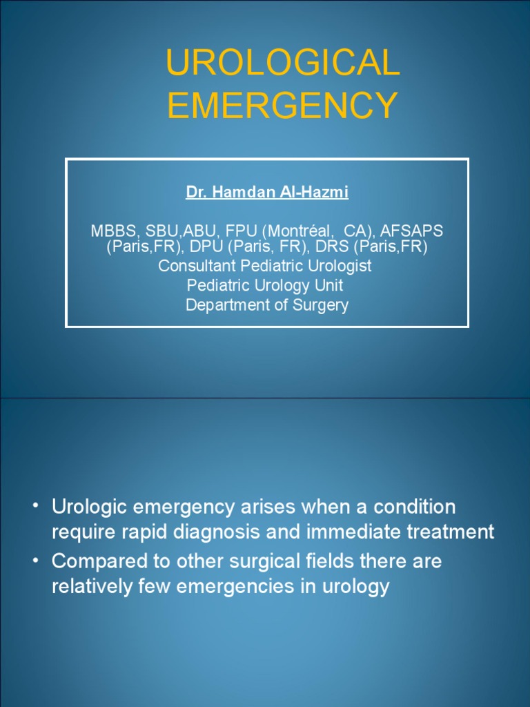 Urological Emergency PPT Biru | Download Free PDF | Major Trauma ...
