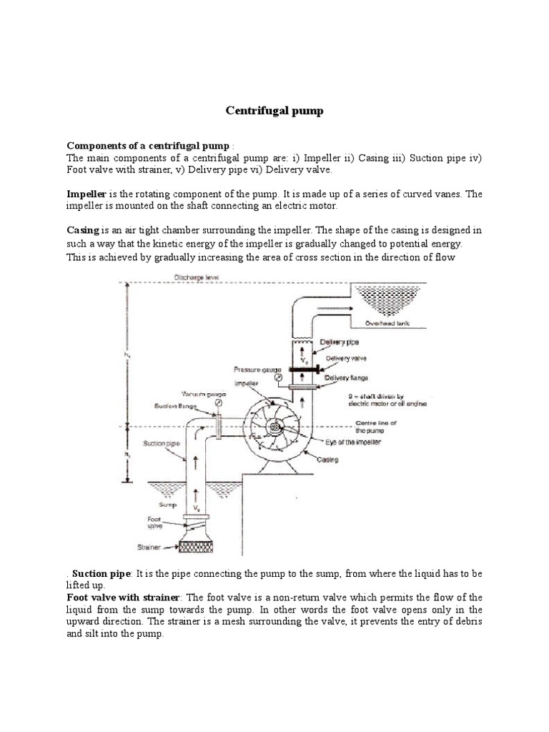 Centrifugal pump.docx | Pump | Fluid Mechanics