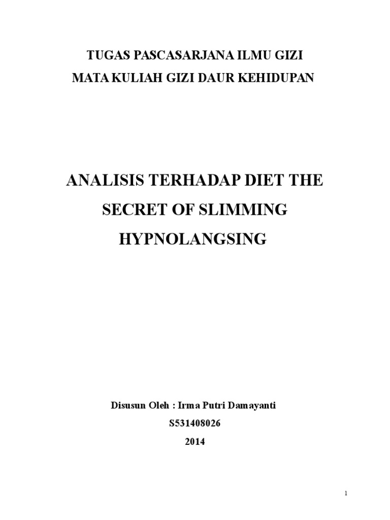 Analisis Diet Hypno | PDF