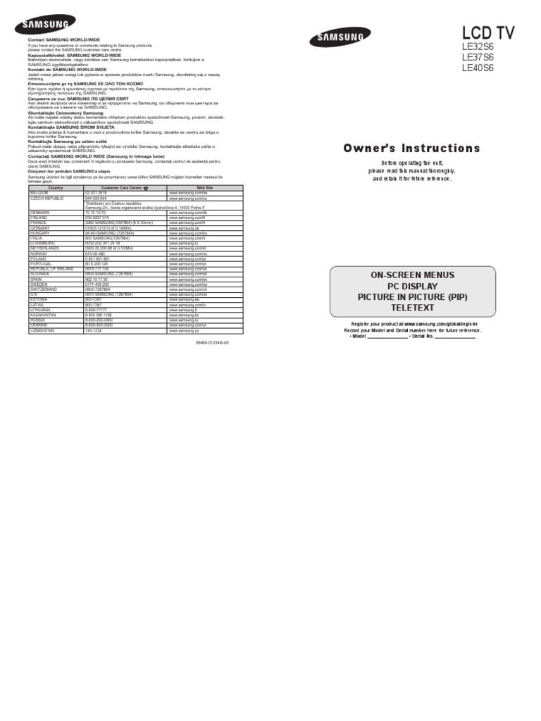LCD Samsung | PDF | Hdmi | Consumer Electronics