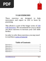 100 CAD Exercises | PDF | Computer Aided Design | E Books
