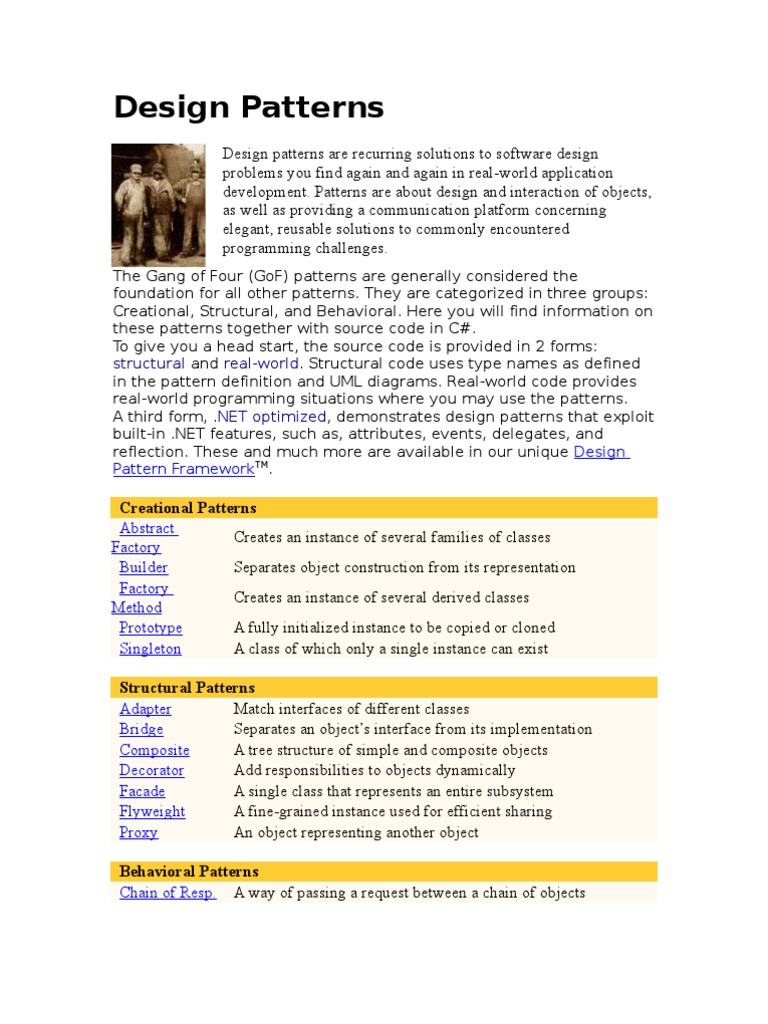 Gof Design Patterns Pdf Class Computer Programming Method Computer Programming