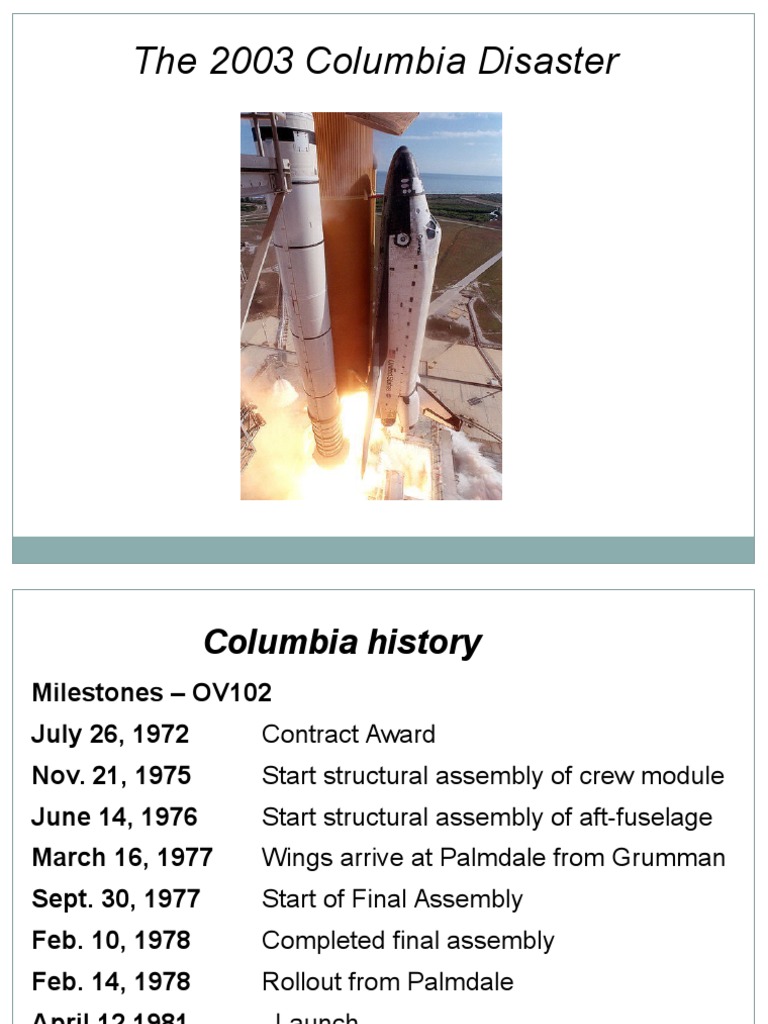 The 2003 Columbia Disaster | PDF | Space Shuttle Columbia | Space Shuttle