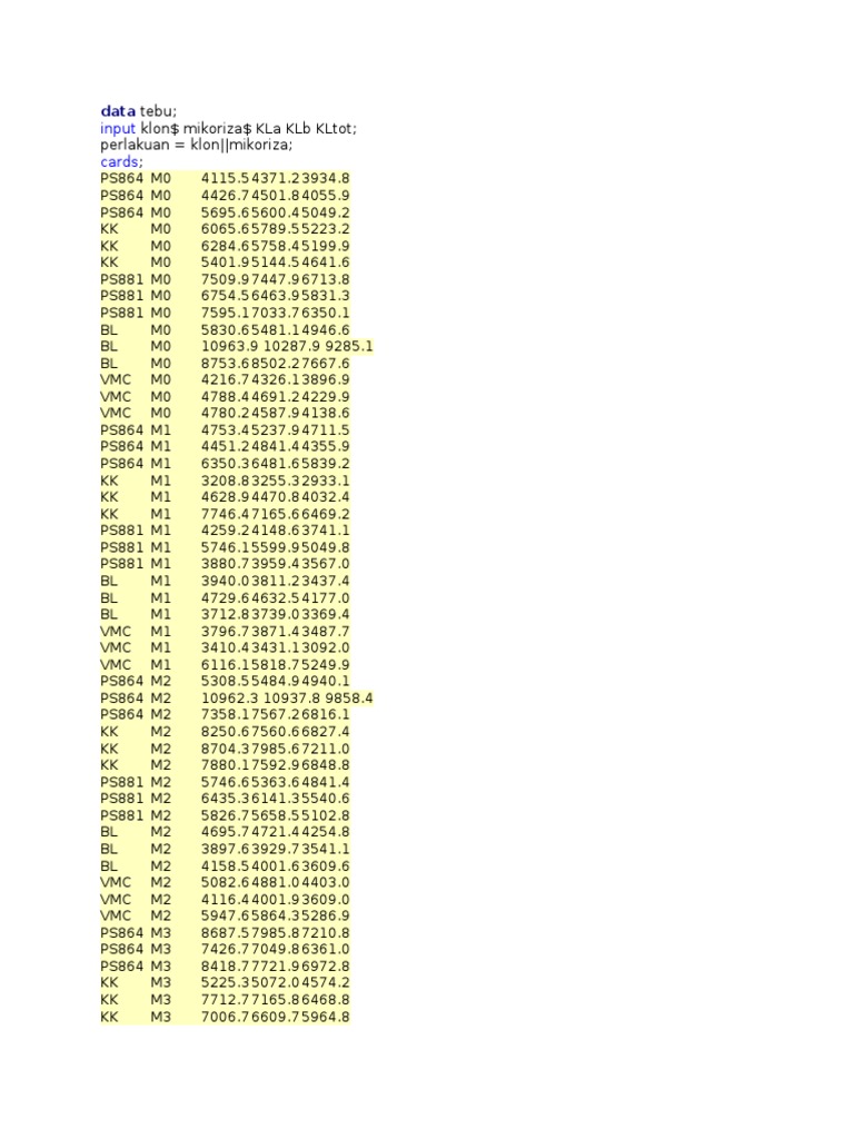 Contoh Rumus Sas | PDF