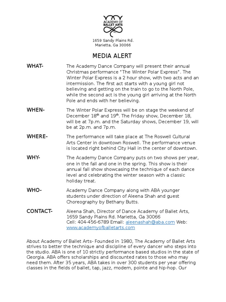 Media Alert | PDF