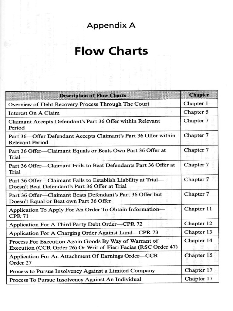 Debt Recovery Process Flow Charts | PDF | Judgment (Law) | Bankruptcy ...
