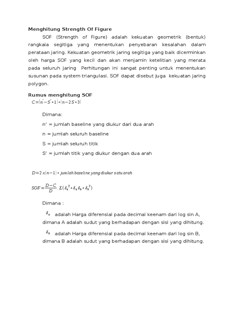 Menghitung Strength of Figure | PDF