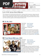 James Bond Films List | PDF