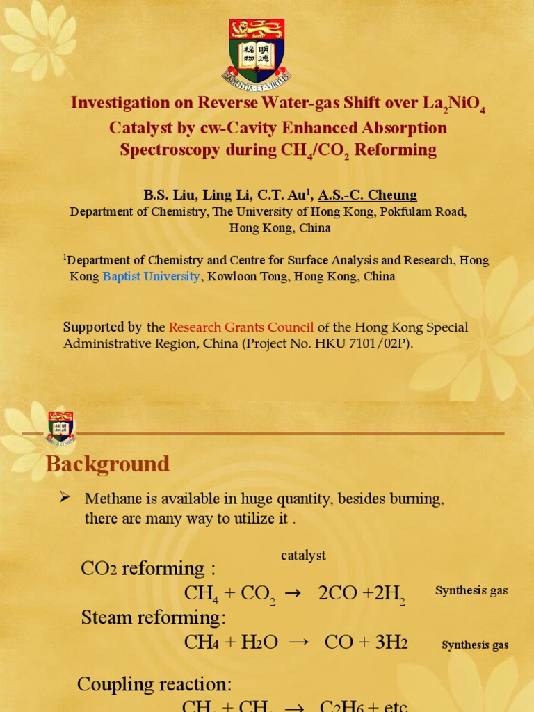 Investigation On Reverse Water-Gas Shift Over La Nio Catalyst by Cw ...